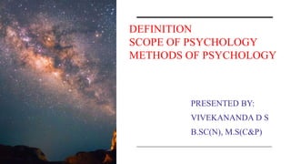 Definition and scope of psychology | PPTX