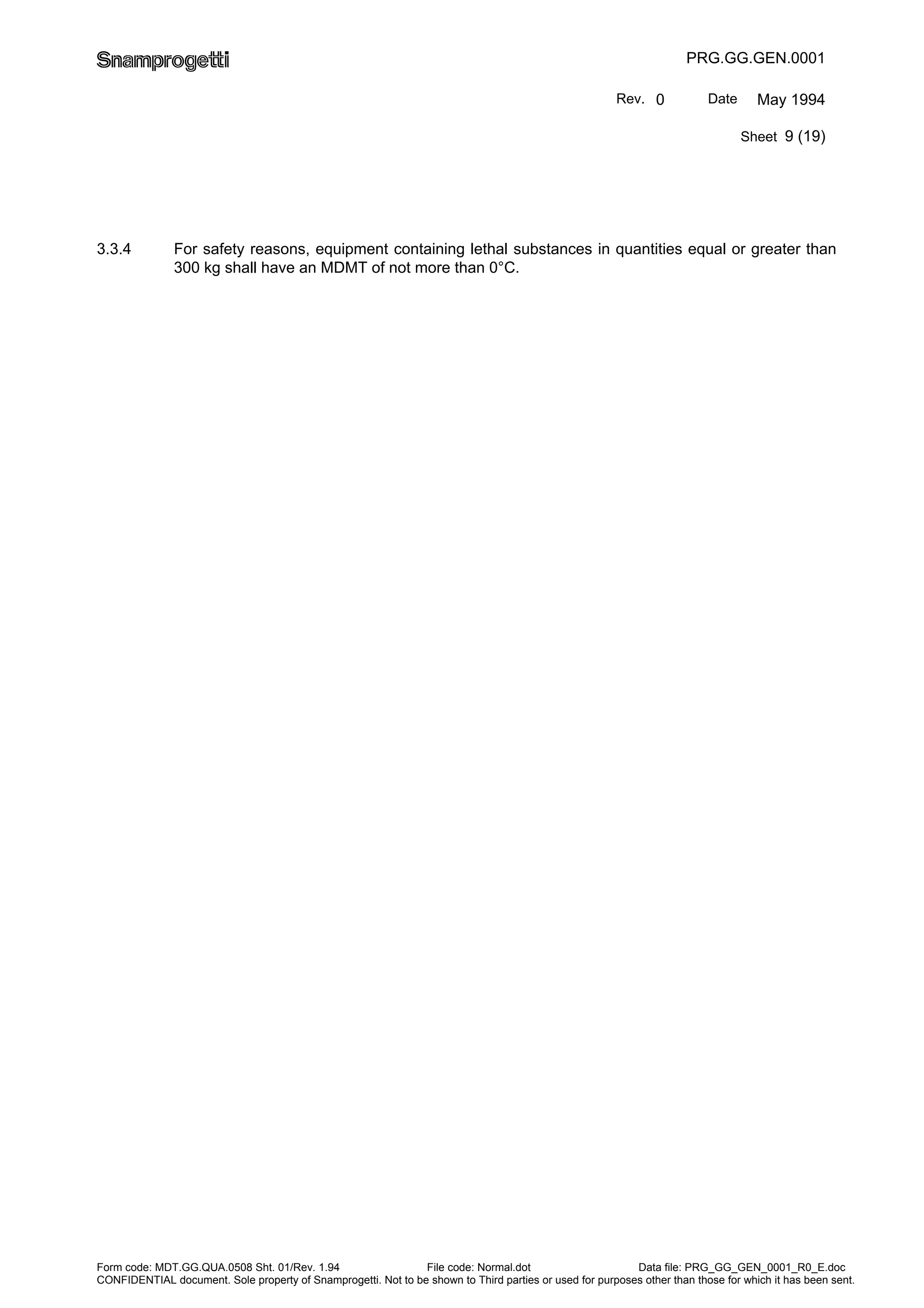 Definition and selection of design temperature and pressure prg.gg.gen.0001