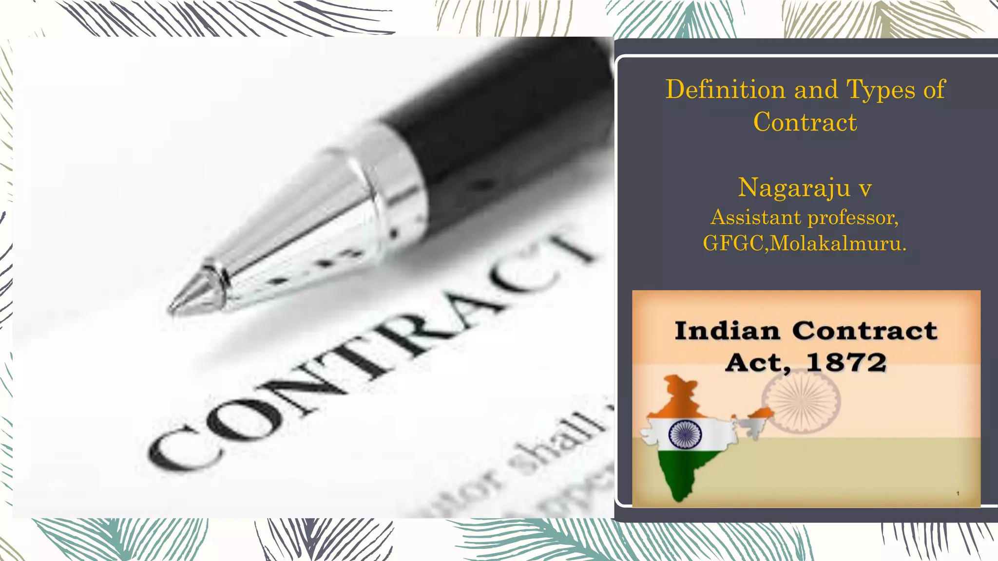 Definition and types of contract | PPT