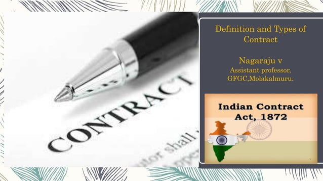 Definition and types of contract | PPT