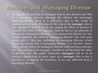 Definition and types of manager | PDF