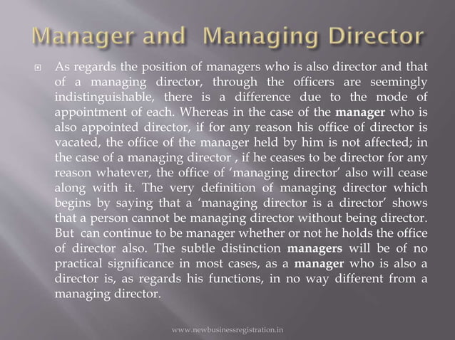 Definition and types of manager | PPT