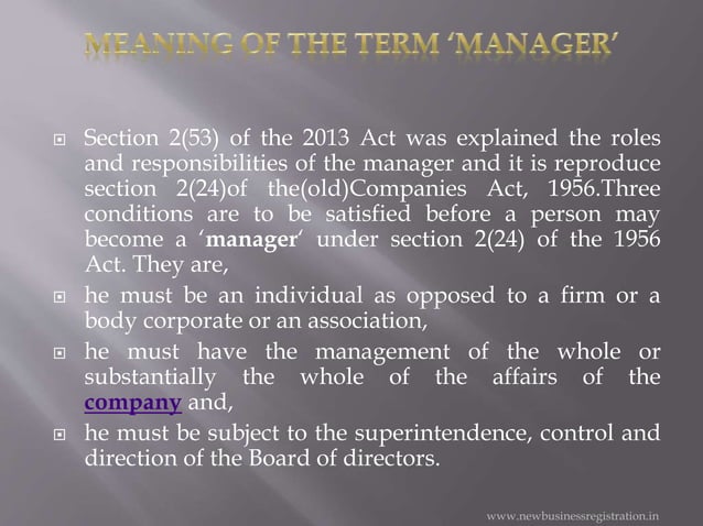 Definition and types of manager | PPT