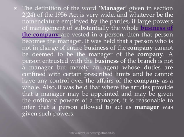 Definition and types of manager | PPT