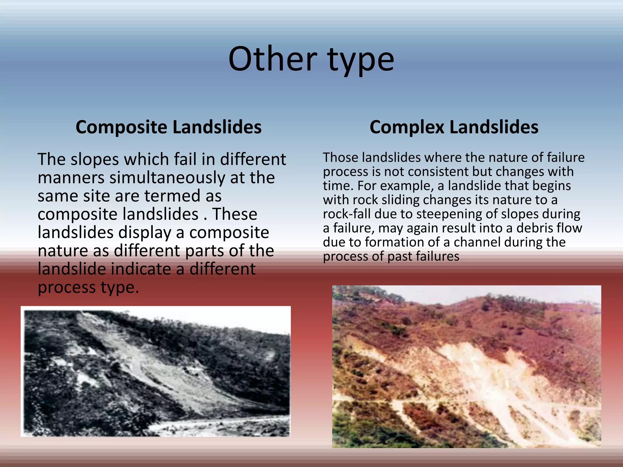 Definition, classification & types of landslide | PPTX