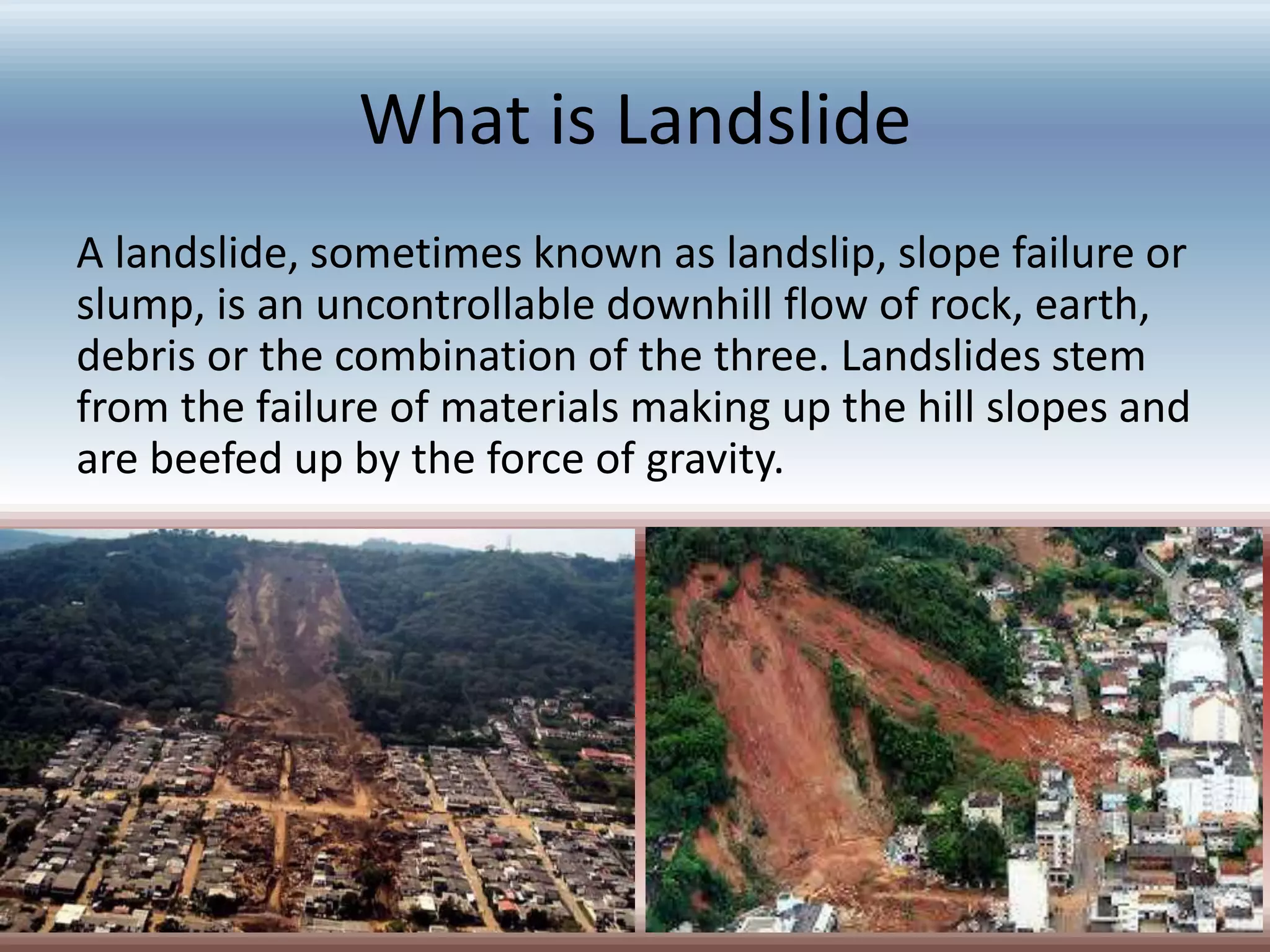 Definition, classification & types of landslide | PPTX