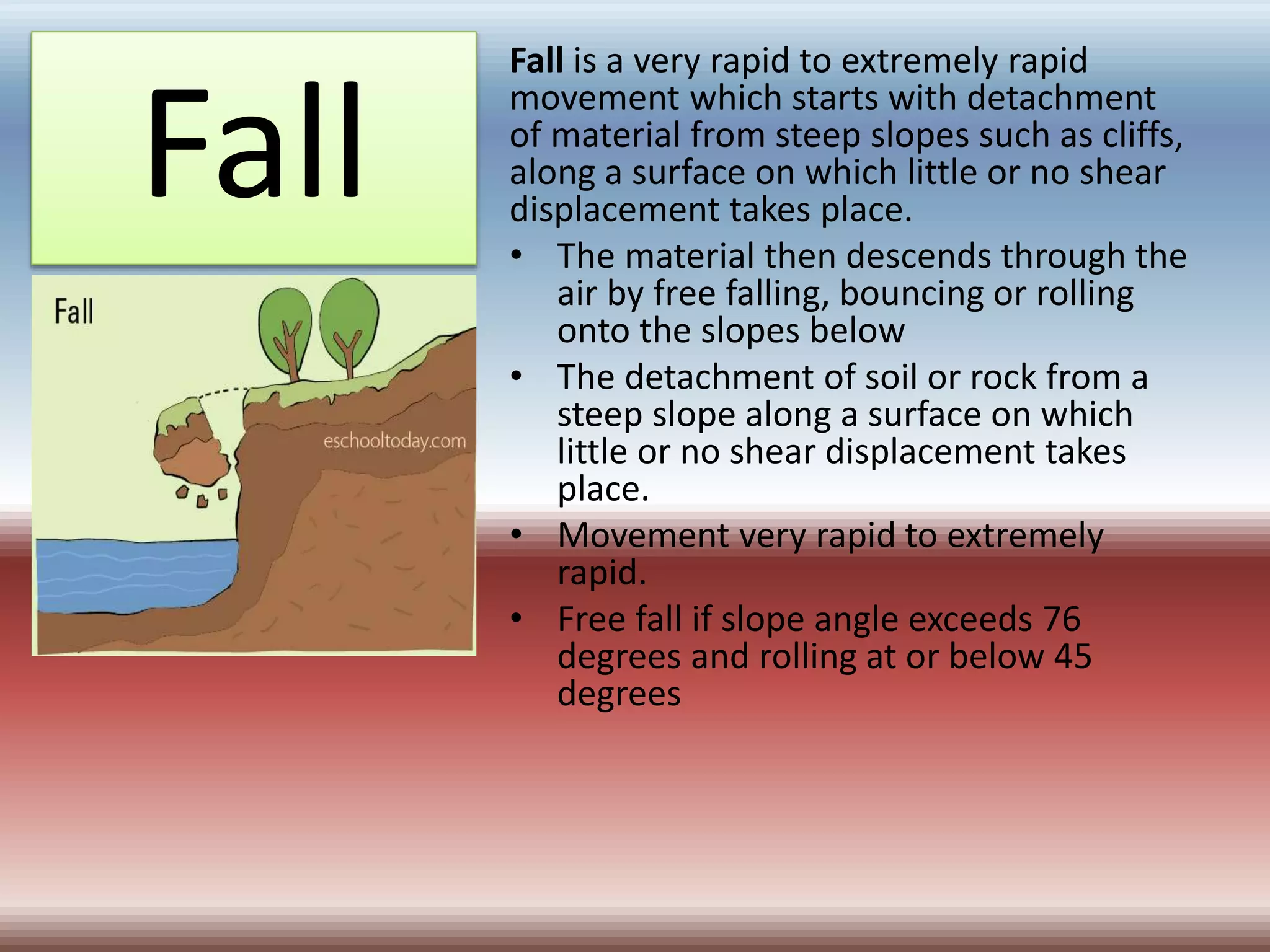 Definition, classification & types of landslide | PPTX