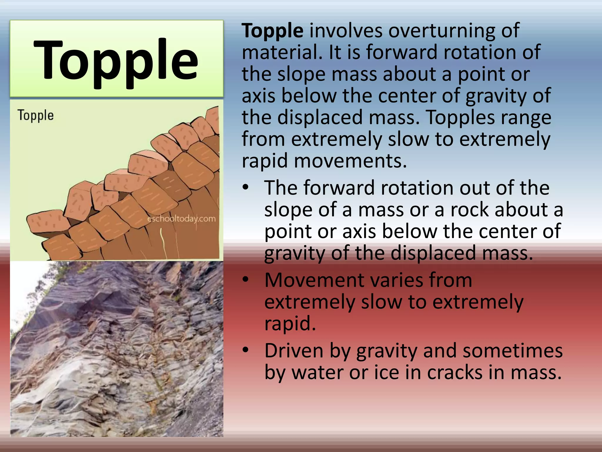 Definition, classification & types of landslide | PPTX