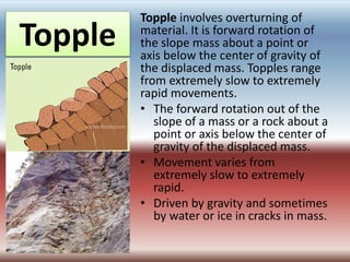 Definition, classification & types of landslide | PPTX