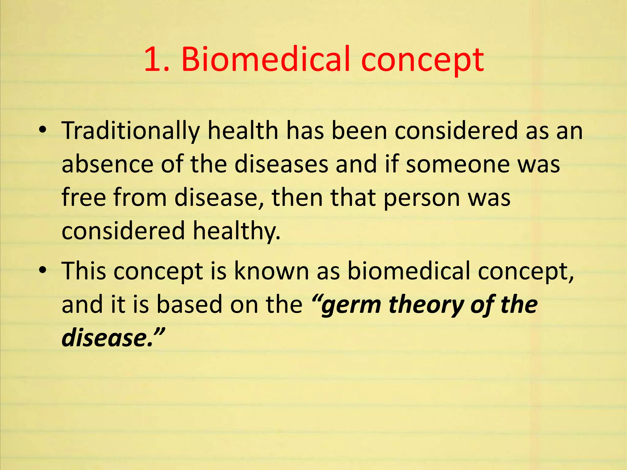 Definition & concept of health | PPTX