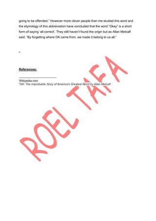 Definition essay- Word: Okay | DOCX | Dating | Family and Relationships