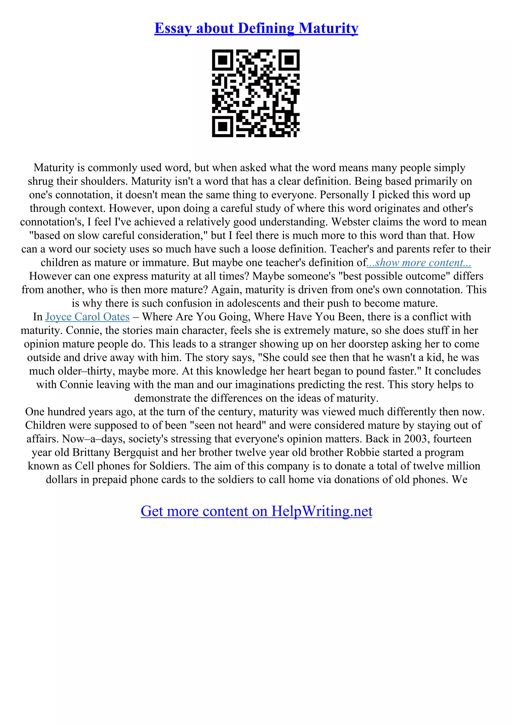 Definition Essay Example | PDF