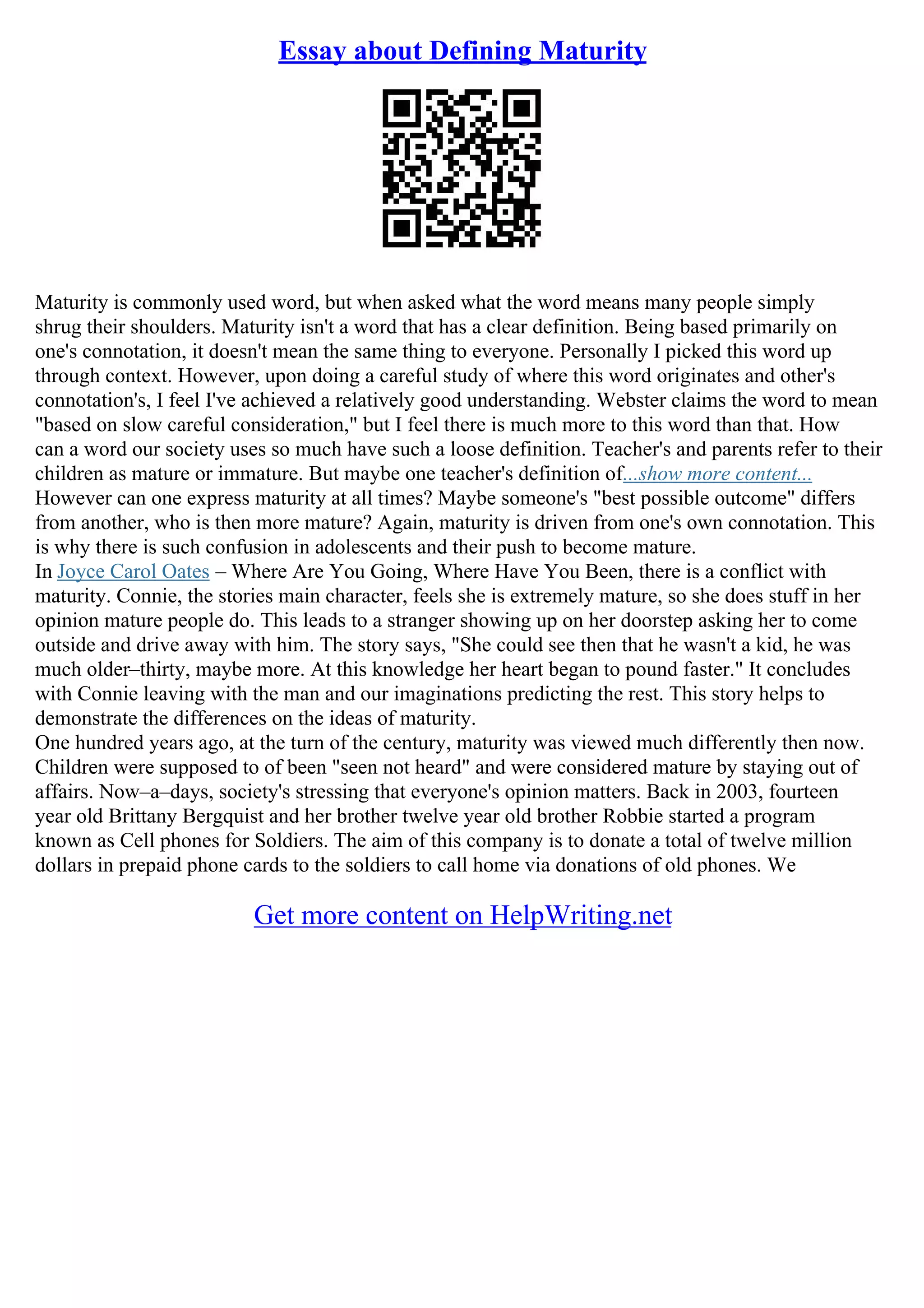 Definition Essay Sample | PDF