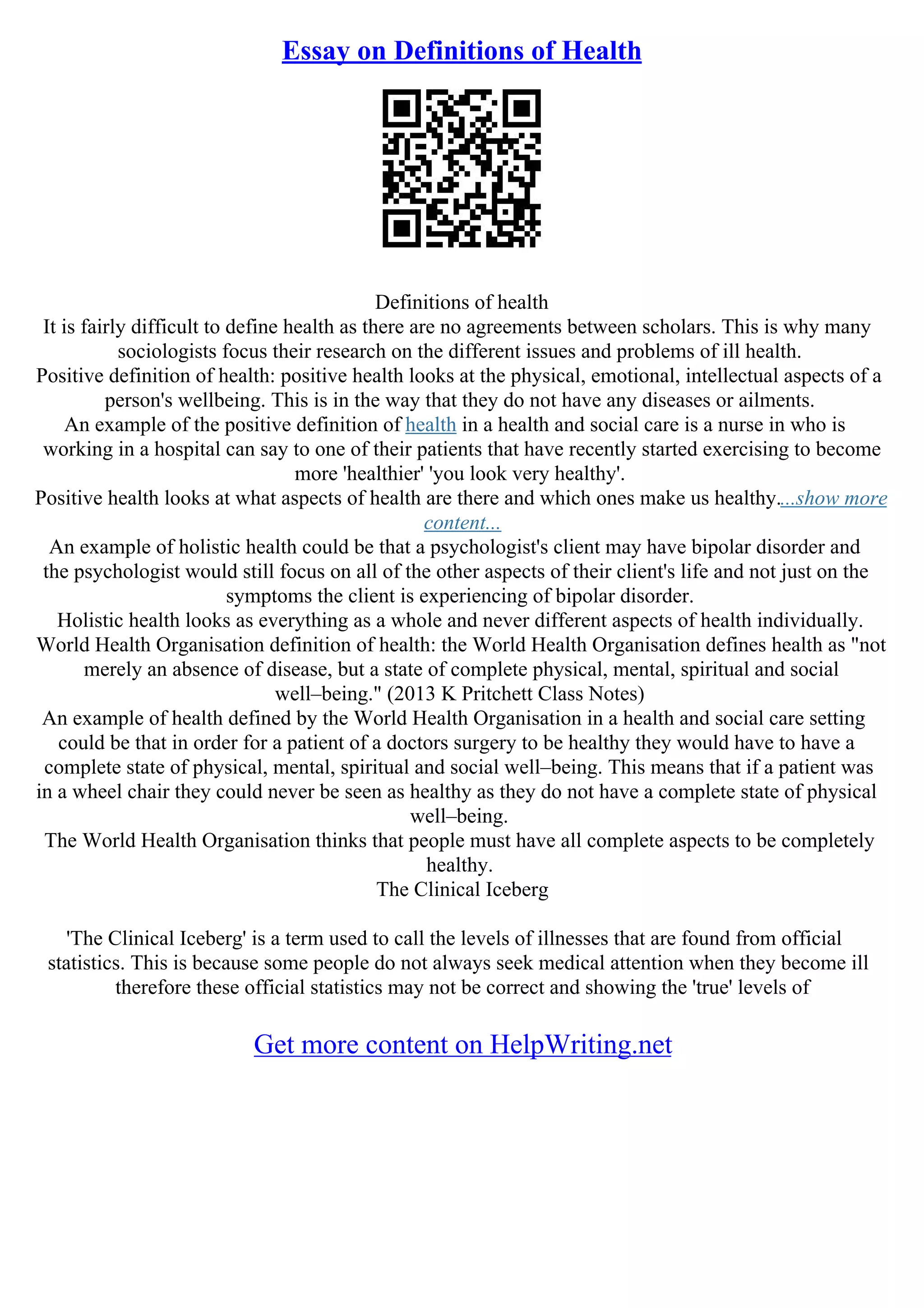 Definition Essay Sample | PDF