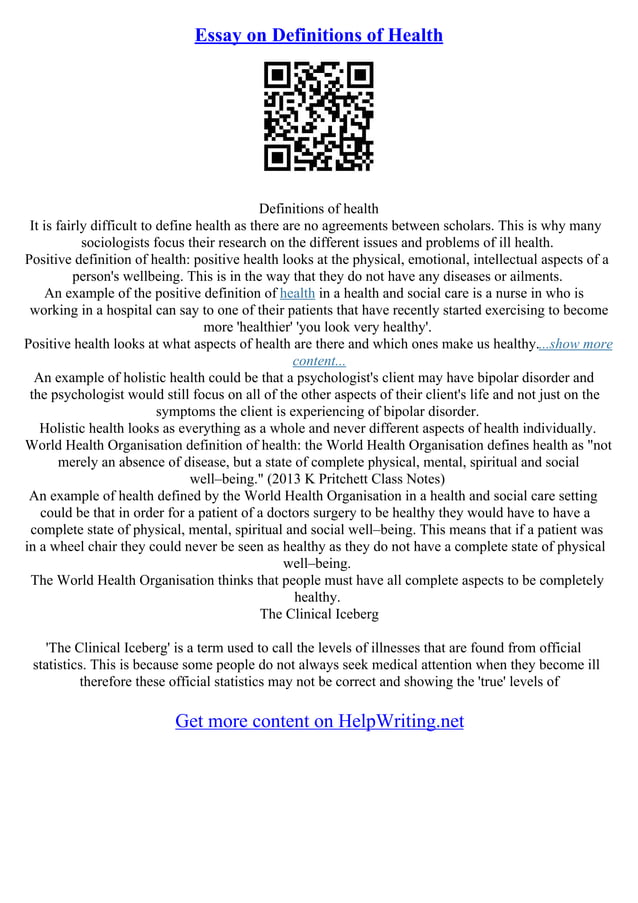 Definition Essay Sample | PDF