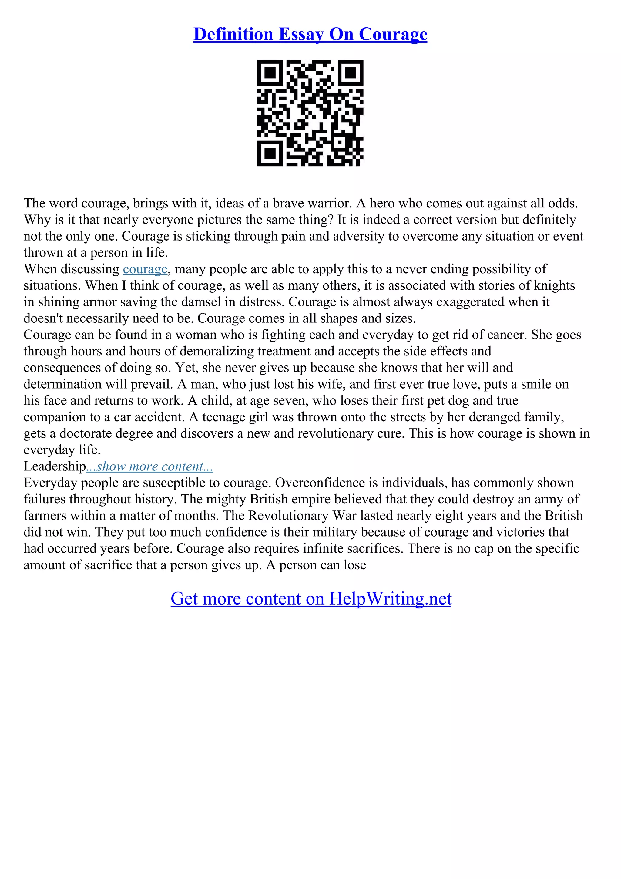 Definition Essay Samples | PDF