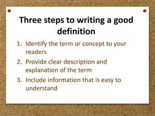 Definition essay tips | PPTX