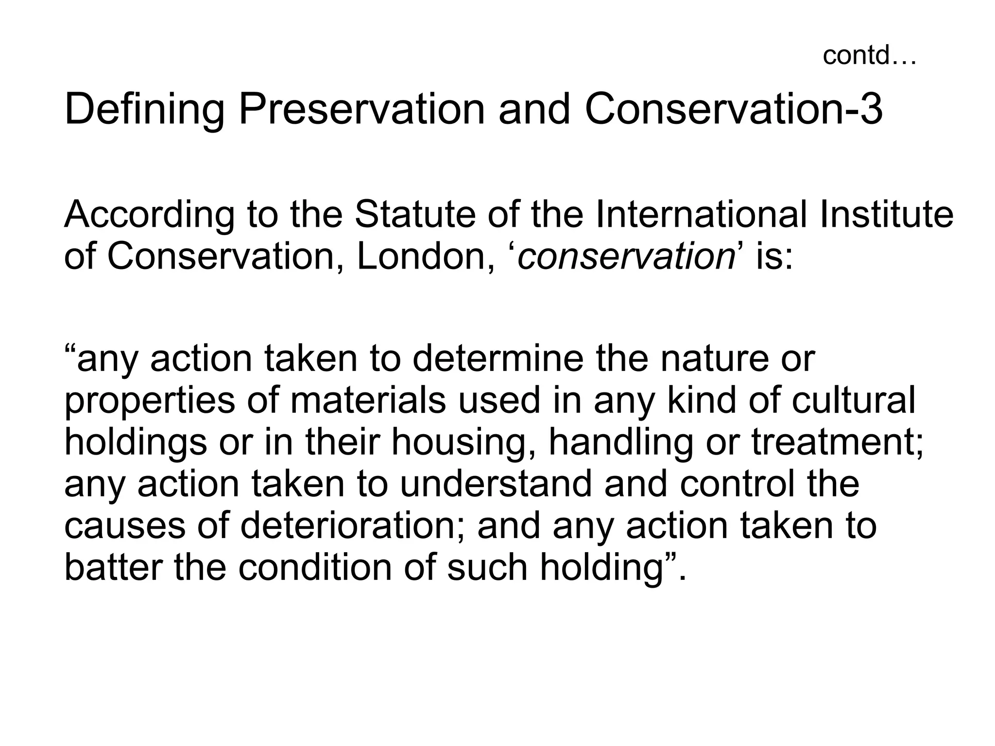 Definition, factors and actions of preservation of Manuscripts | PDF