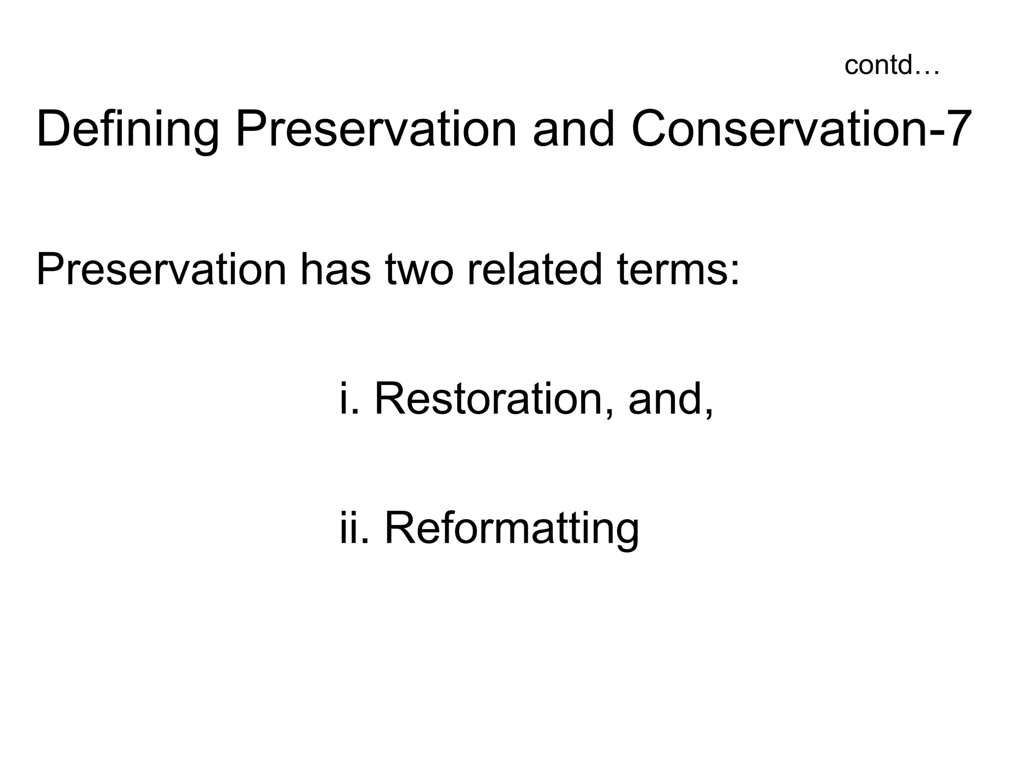 Definition, factors and actions of preservation of Manuscripts | PDF