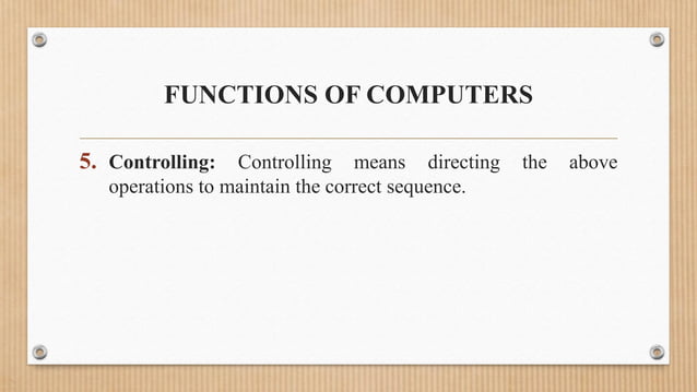 Definition, functions and characteristics of computer & computer ...