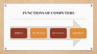 Definition, functions and characteristics of computer & computer ...