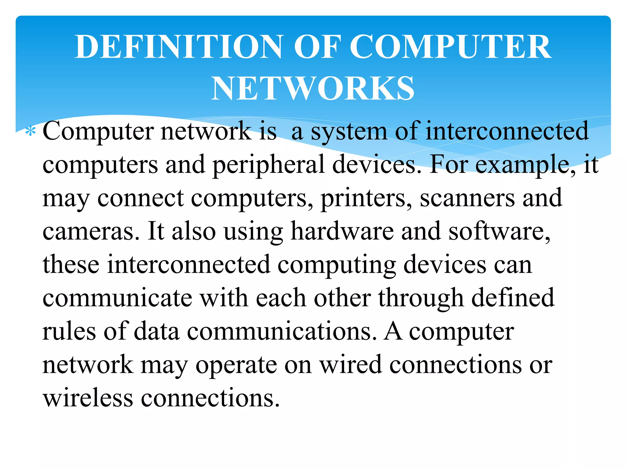Definition & importance | PPTX | Computer Networking | Computing