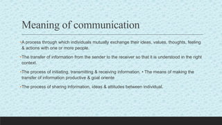 Definition menaning and scope of communication and Language | PPTX