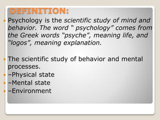 Introduction to Psychology | PPT