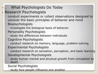 Introduction to Psychology | PPT