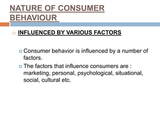 Definition , nature , scope , applications of cb | PPT