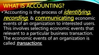 Definition of Accounting.pptx FUNDAMENTALS OF ACCOUNTANCY | PPTX