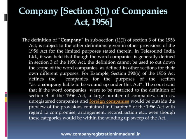 Definition of a company | PPT