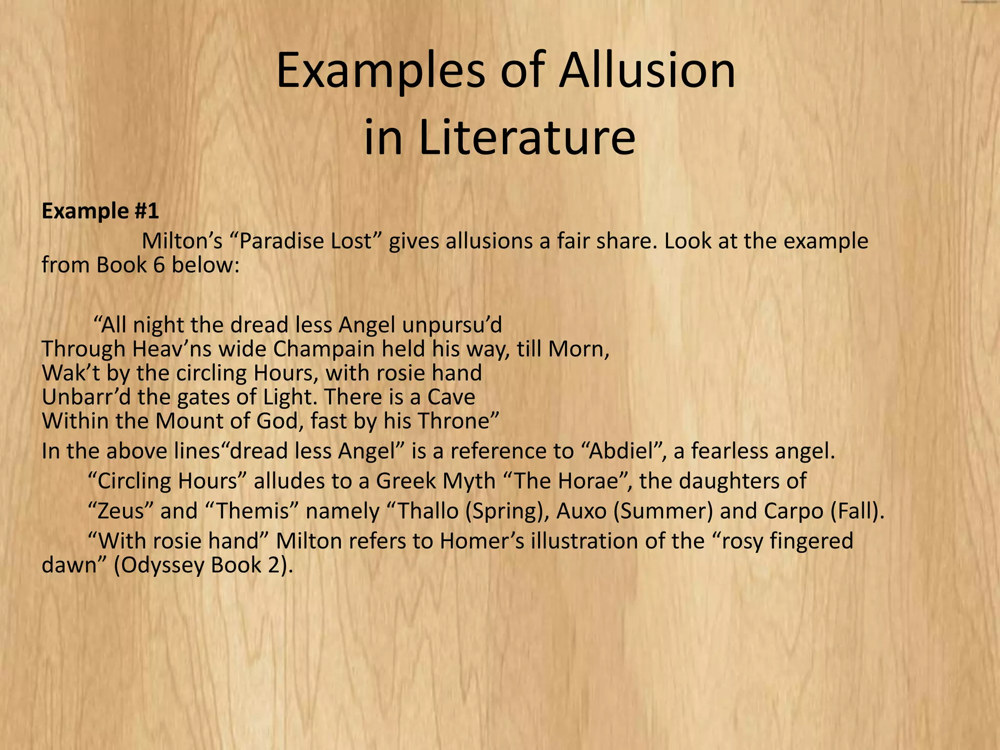 Definition of allusion | PPTX