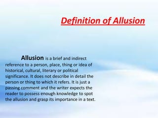 Definition of allusion | PPTX