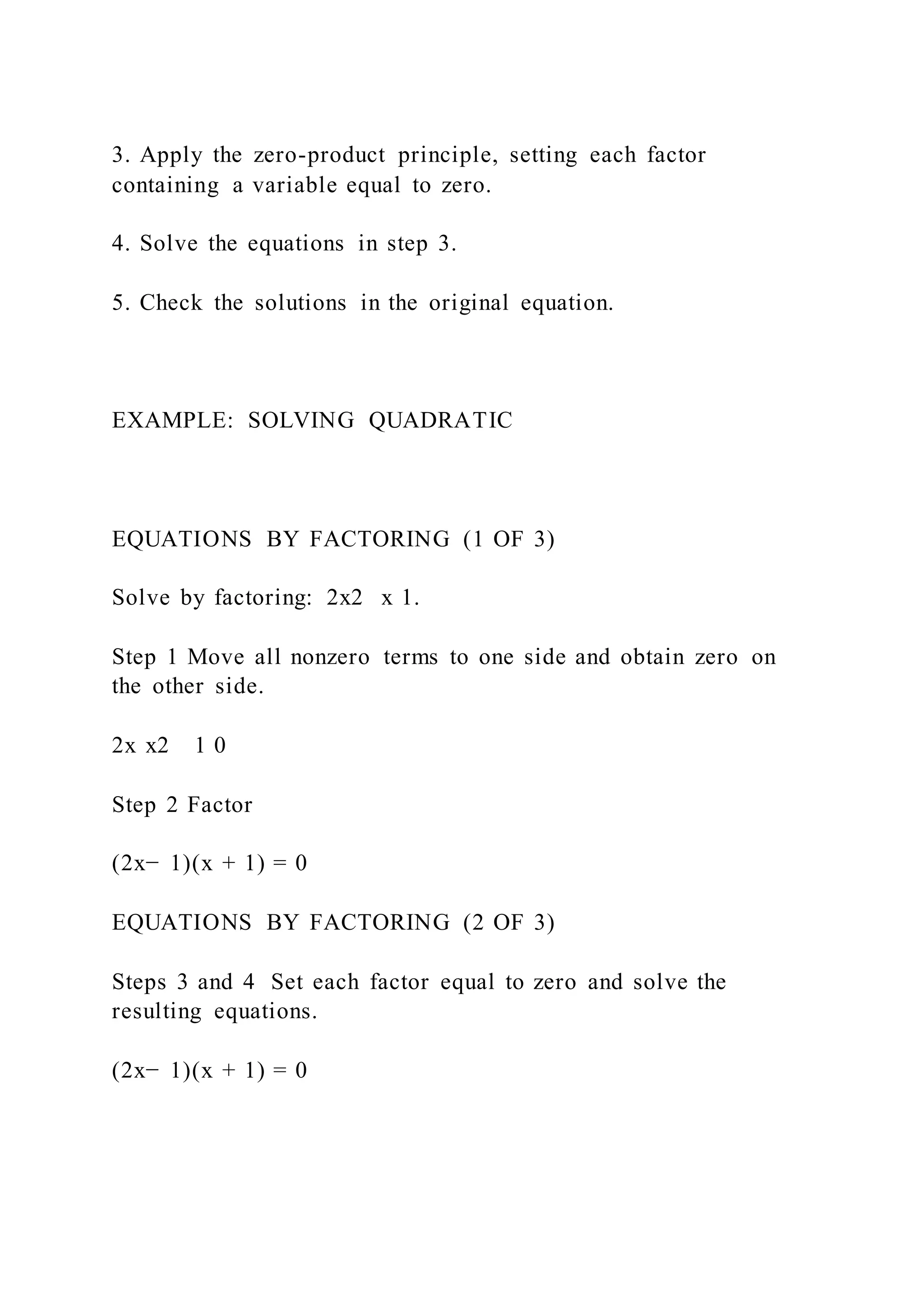 DEFINITION OF A QUADRATIC EQUATION A quadratic equatio | DOCX