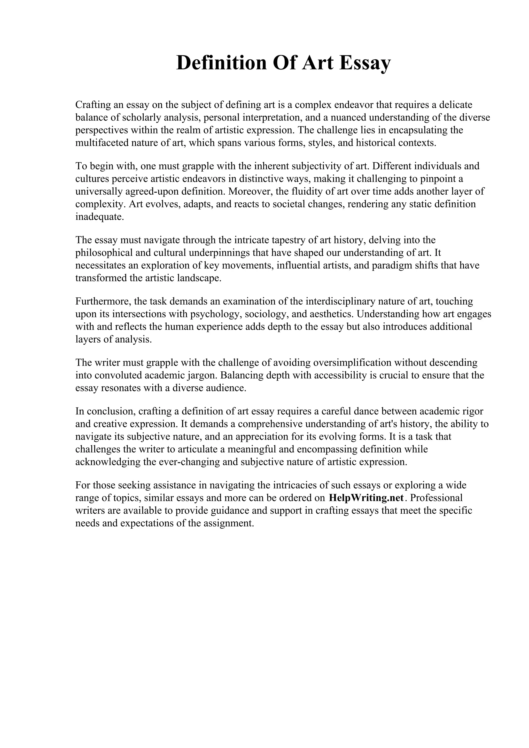 Definition Of Art Essay.pdf