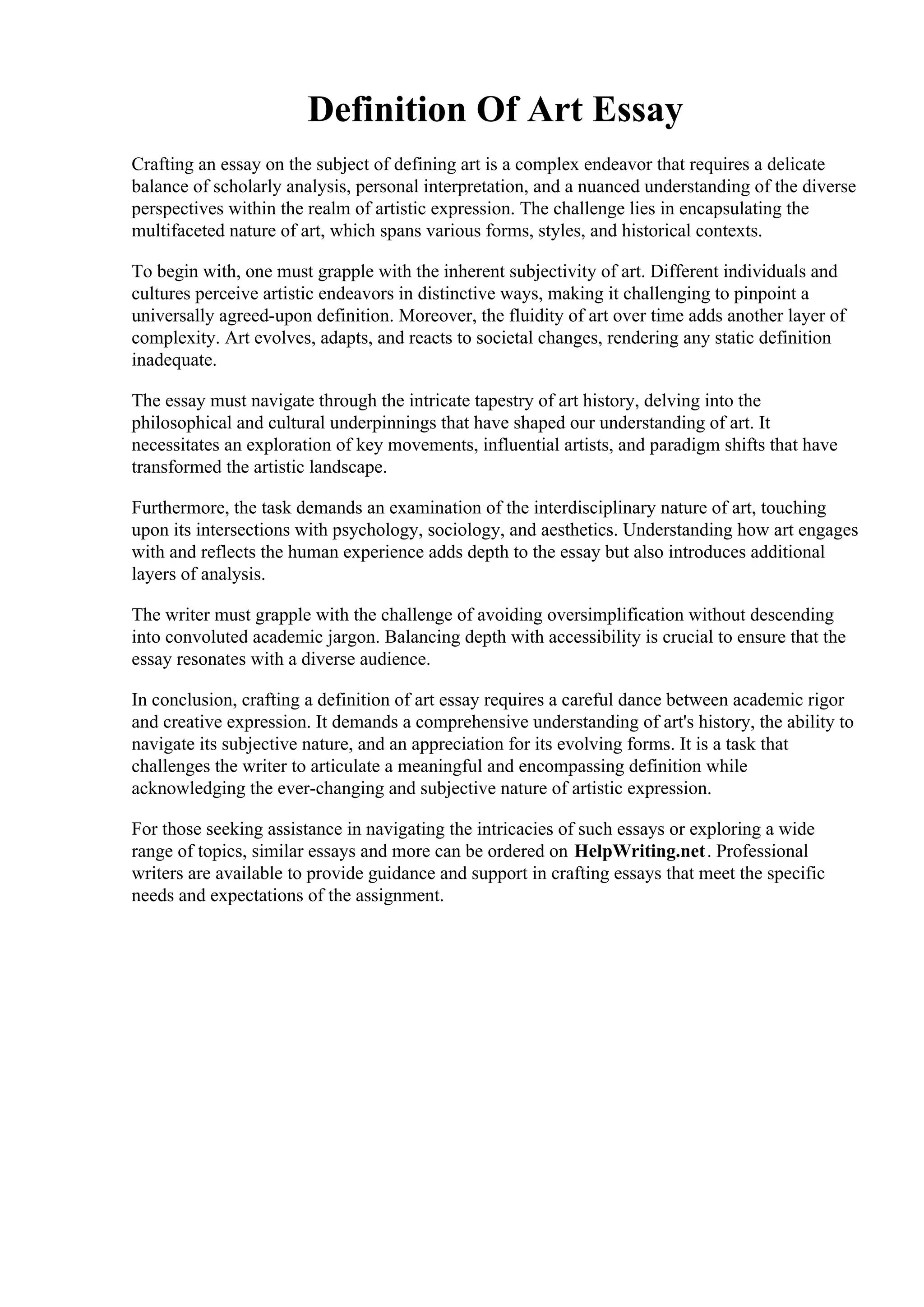 Definition Of Art Essay.pdf