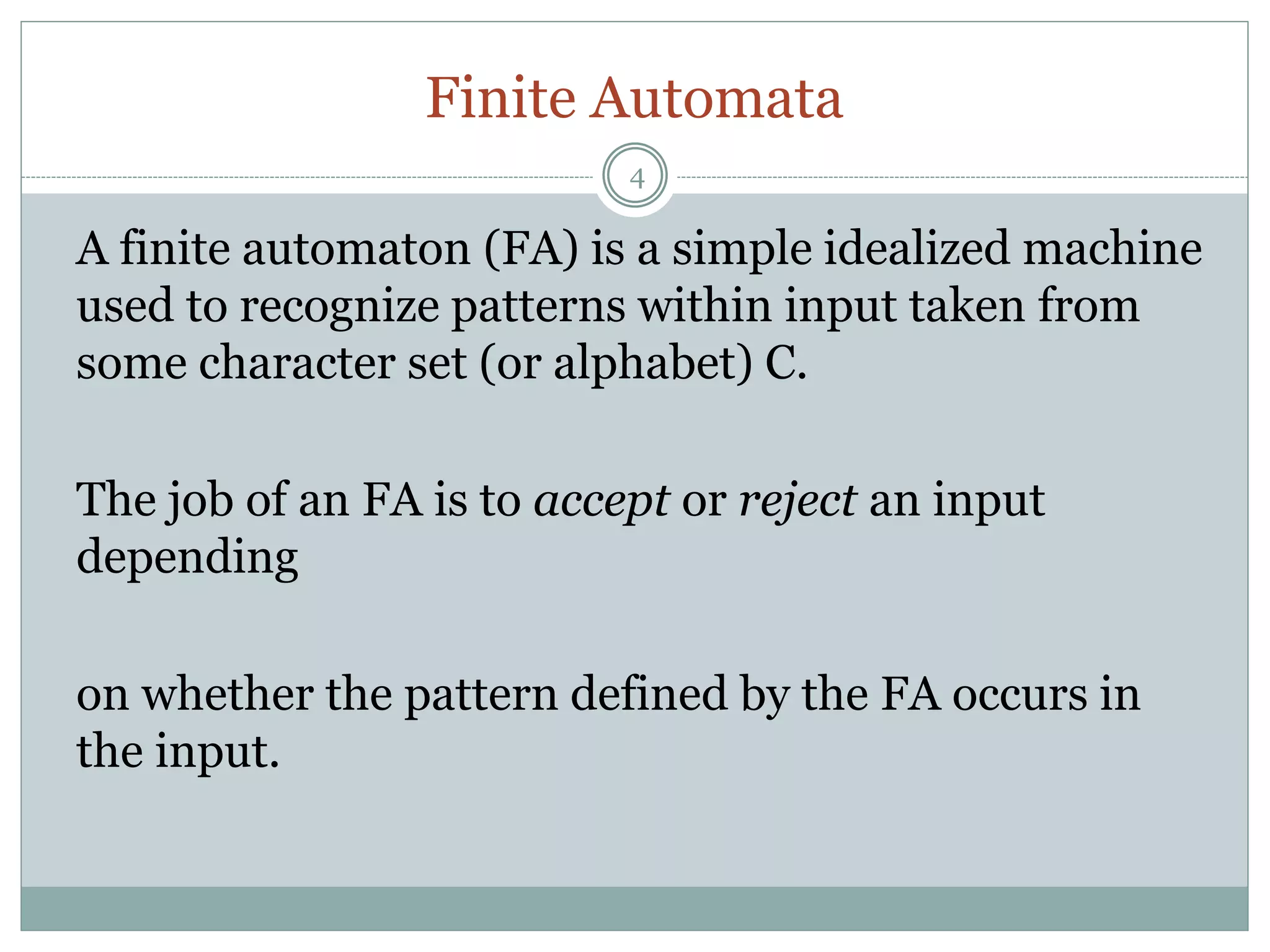 Definition of automation,finite automata,transition system | PPTX