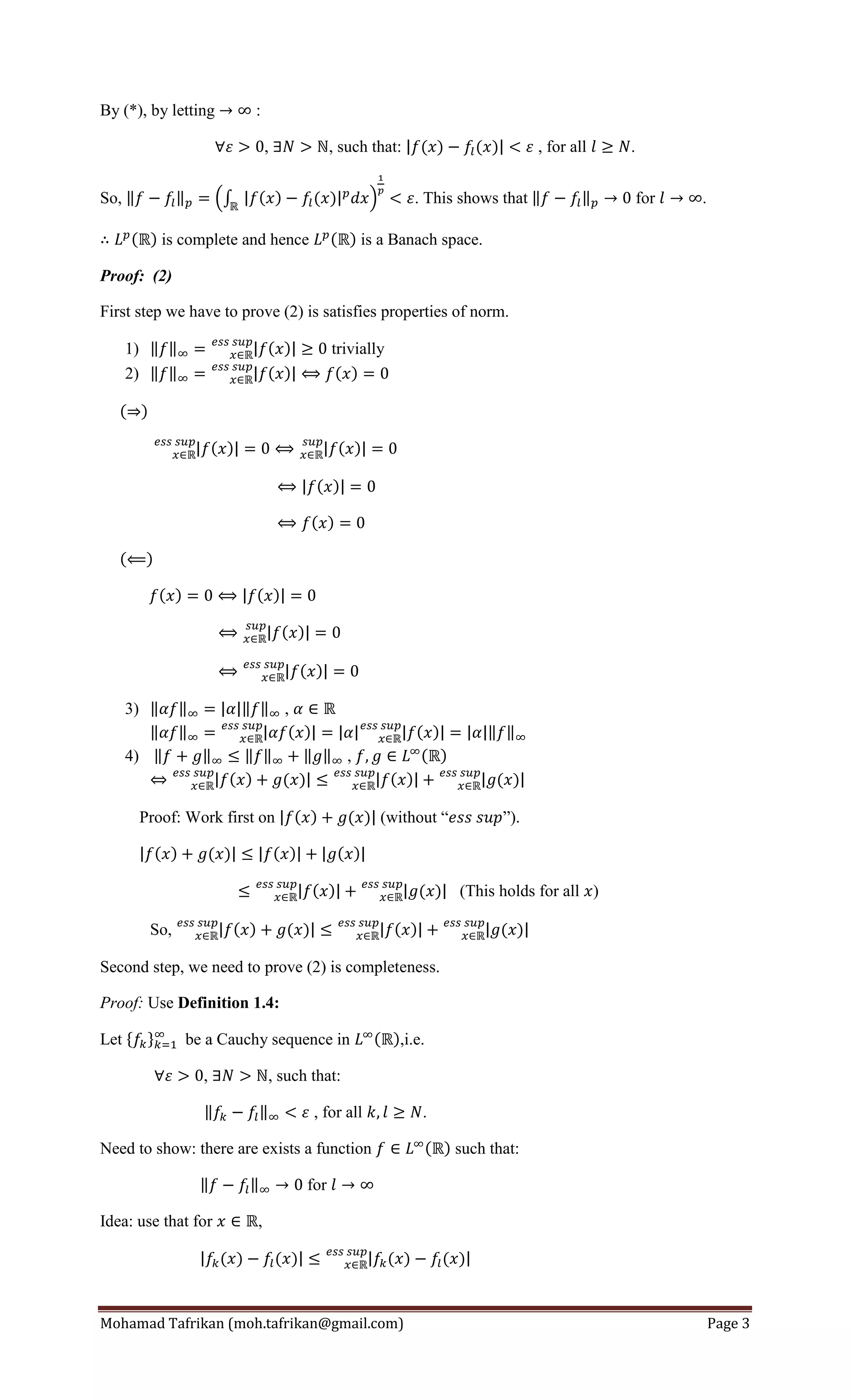 Definition of banach spaces | PDF