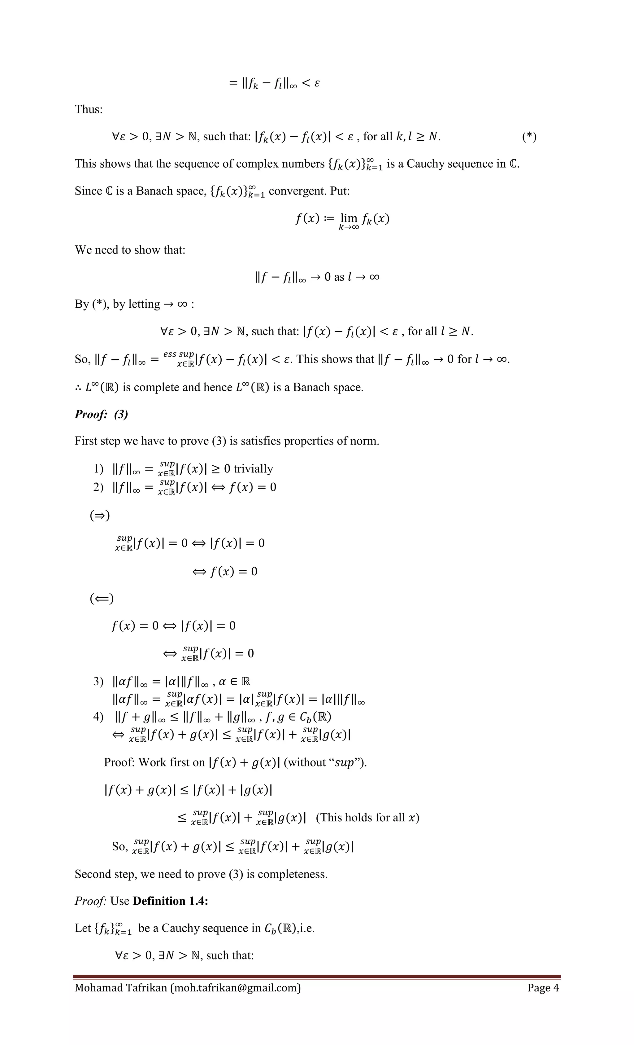 Definition of banach spaces | PDF