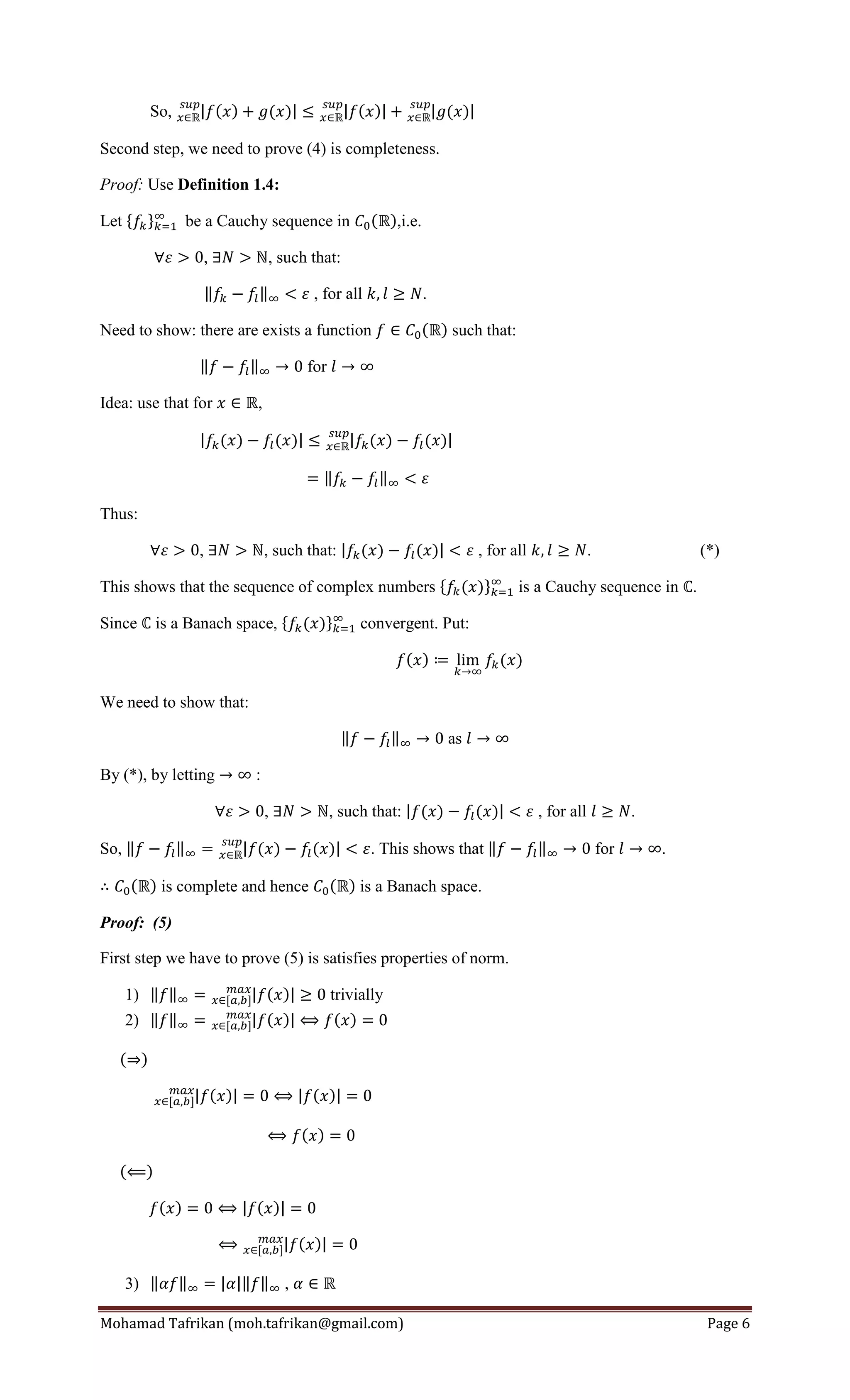 Definition of banach spaces | PDF
