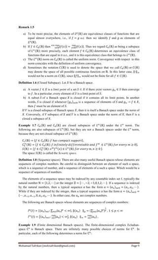 Definition of banach spaces | PDF
