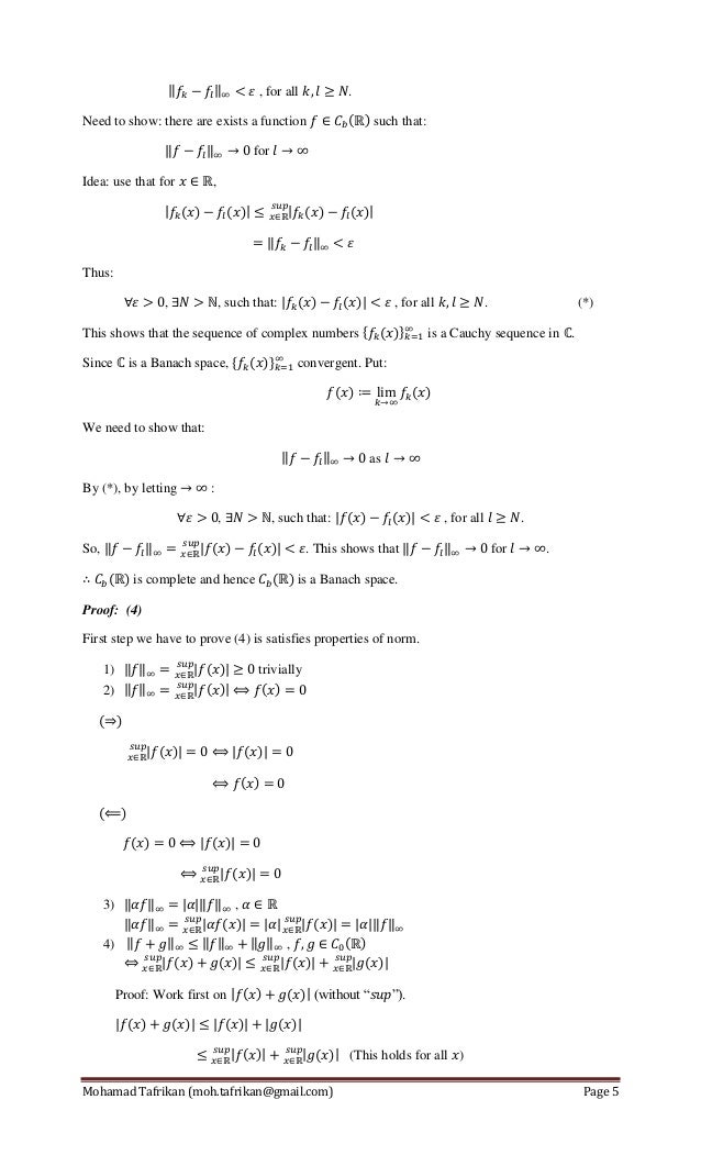 Definition of banach spaces