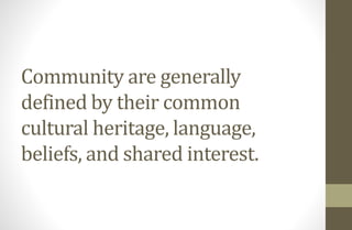 Definition of Community | PPTX