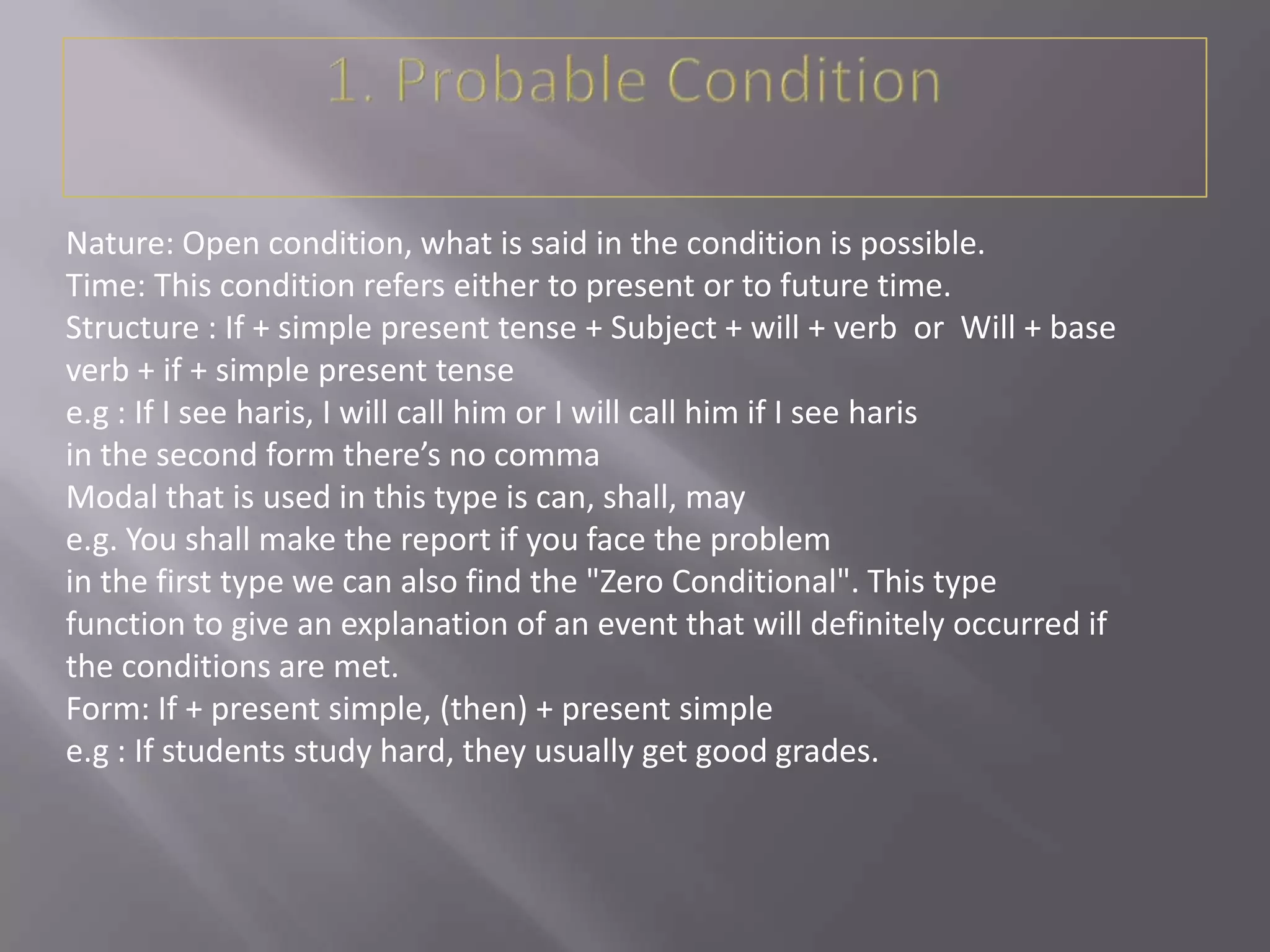 Definition of conditional | PPTX