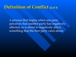 Definition Of Conflict | PPT