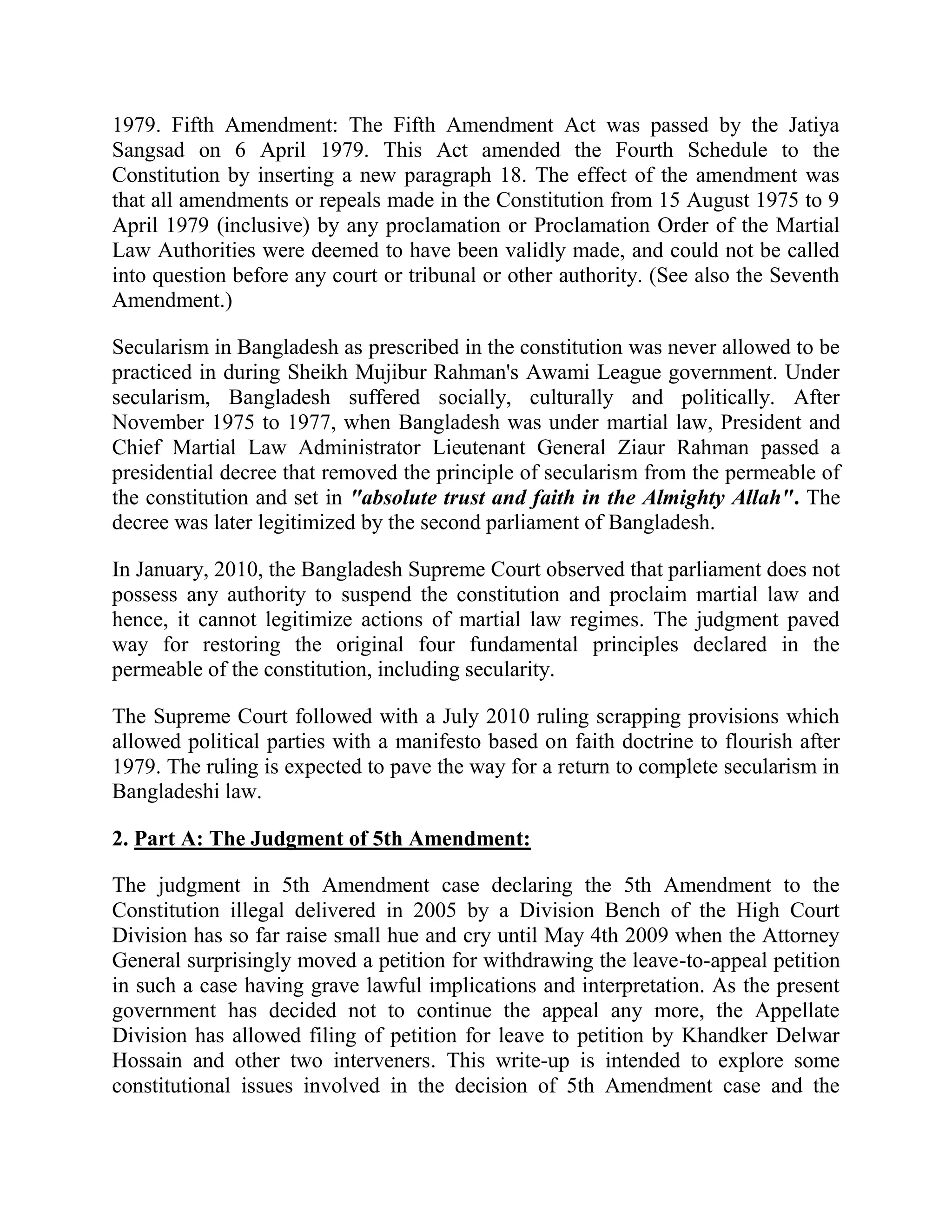 Definition of constitution and fifth amendment | DOCX