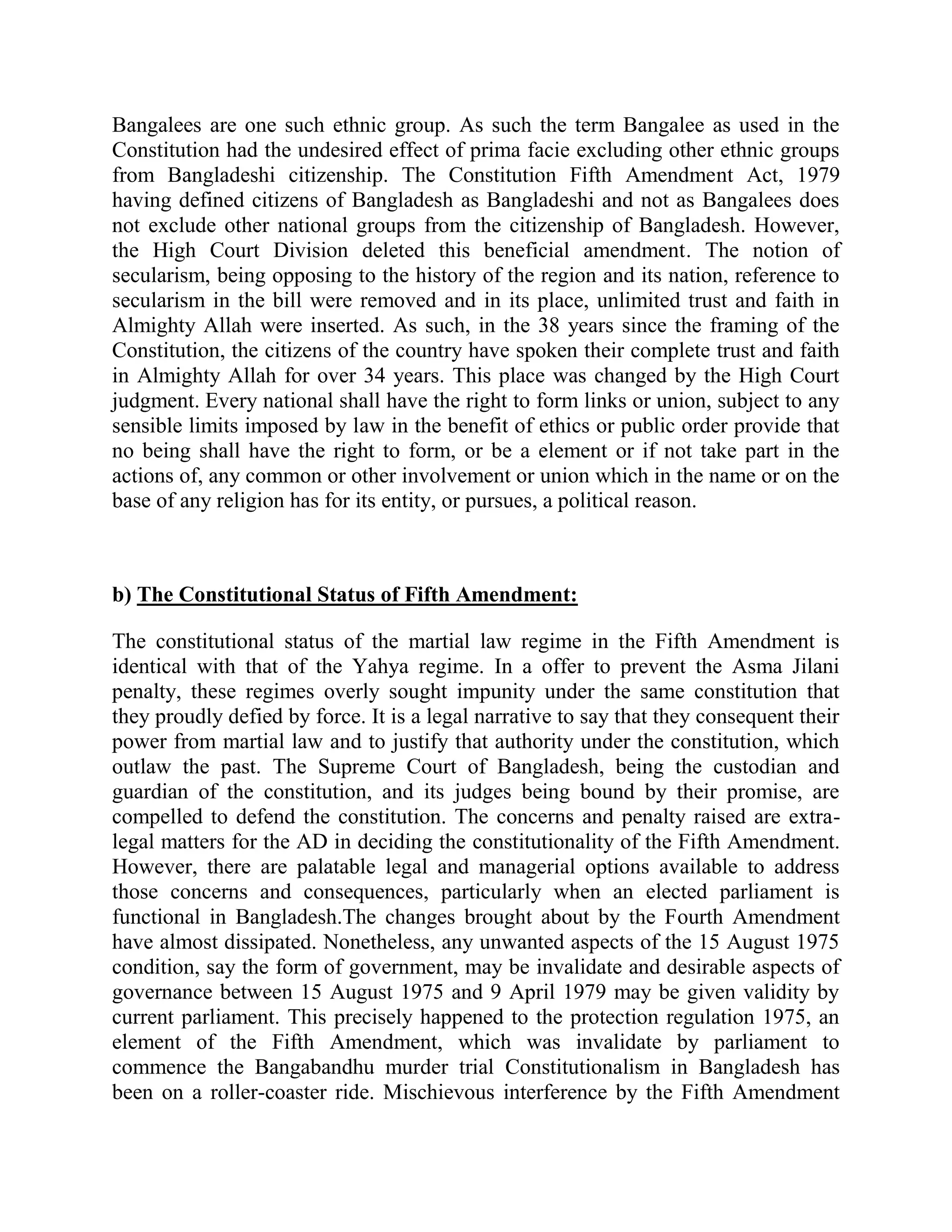 Definition of constitution and fifth amendment | DOCX