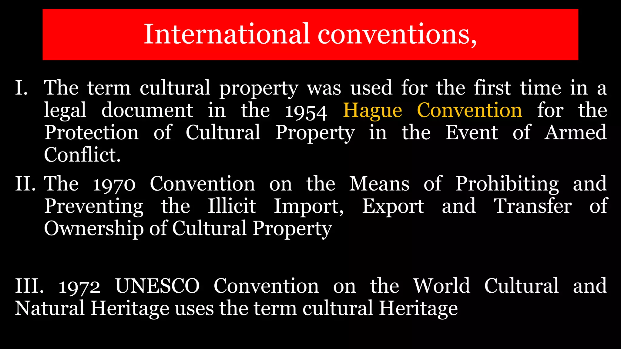 Definition of Cultural Property and Types.pptx | Antiquing and Antiques ...