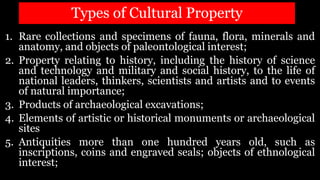 Definition of Cultural Property and Types.pptx | Antiquing and Antiques ...